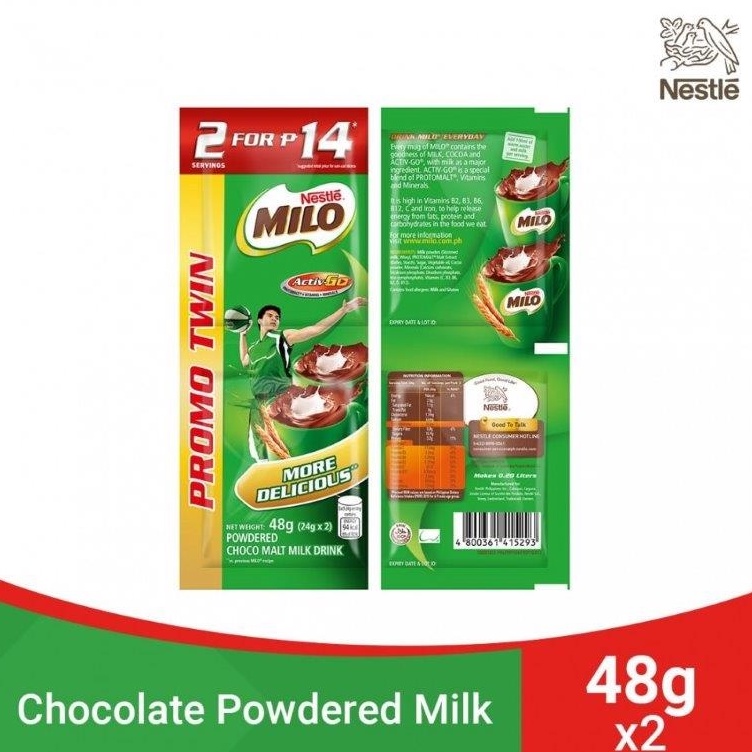 Milo Activ Go Twin Pack 48g X 8s Shopee Philippines