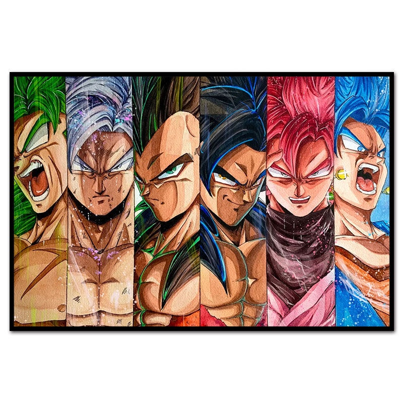 Dragon Ball Series Cartoon Son Goku DIY Digital Oil Painting Hand ...