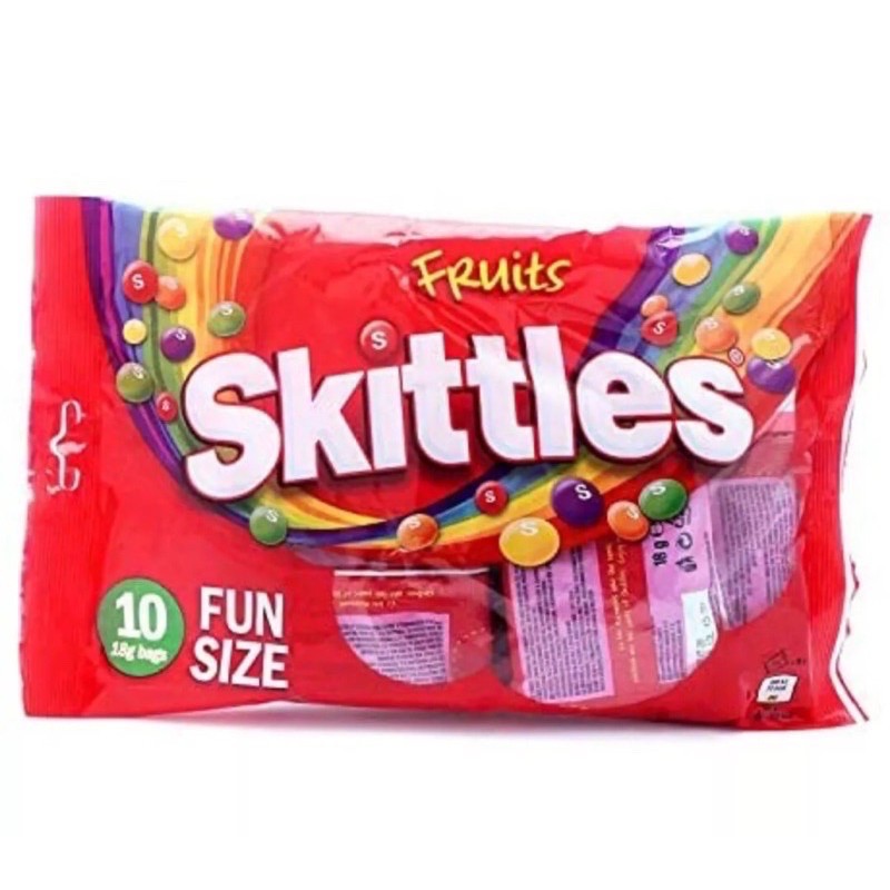 Skittles Original Candies Fun Size Pack, 11 pouches x 18grams | Shopee ...