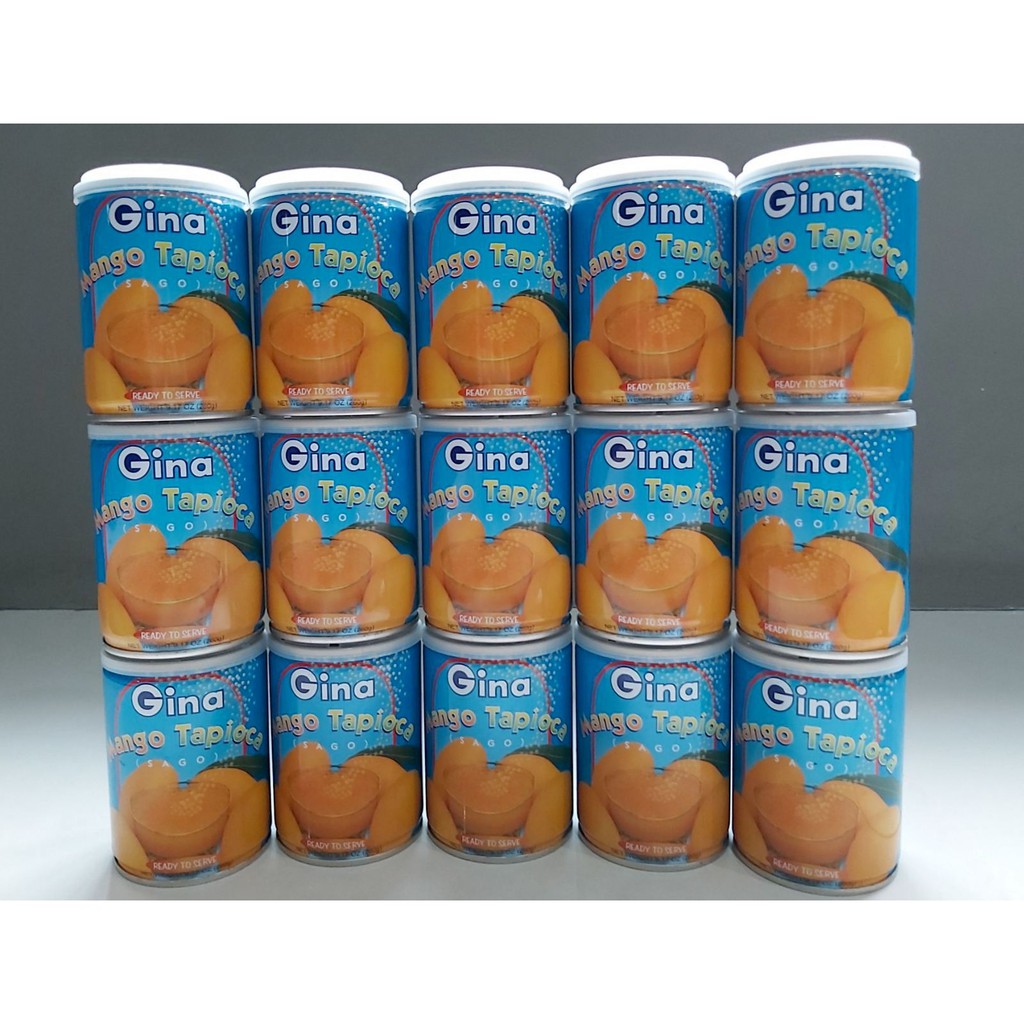 Gina Mango Tapioca Mango Sago (15 Cans) | Shopee Philippines
