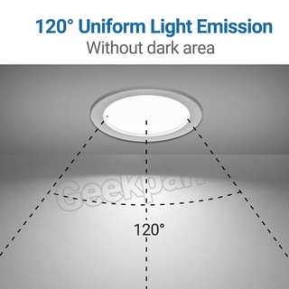 Geekpark Pin Light Downlights for Ceiling Tri Colors 5W 9W 12W 18W LED ...