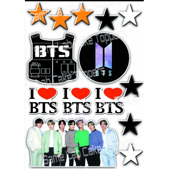 BTS THEME CAKE TOPPER SET | Shopee Philippines