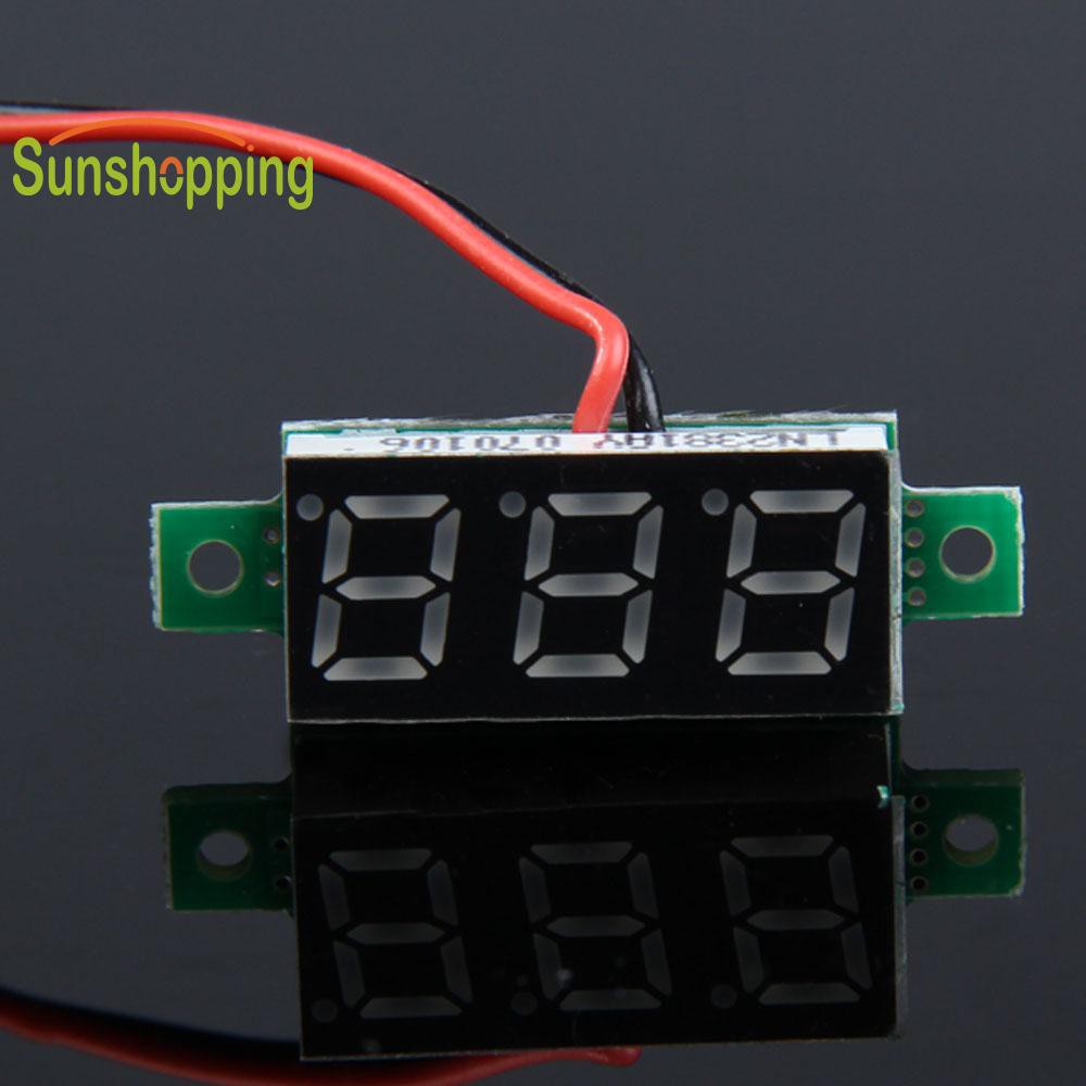 Sun two-wire 0.28inch lcd mini digital dc voltmeter gauge voltage ...
