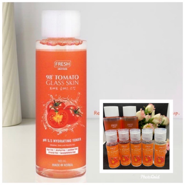 20ml FRESH Skinlab 98 Tomato Glass Skin Hydrating Toner | Shopee ...