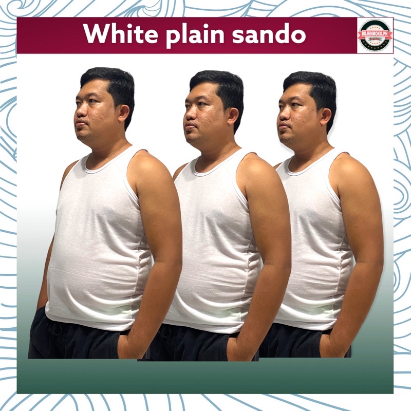 white plain Sando free size | Shopee Philippines