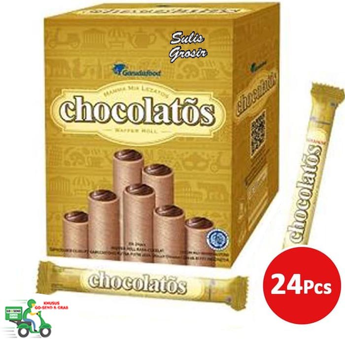 Gerry Chocolatos Wafer Roll Contents 24 pcs | Shopee Philippines