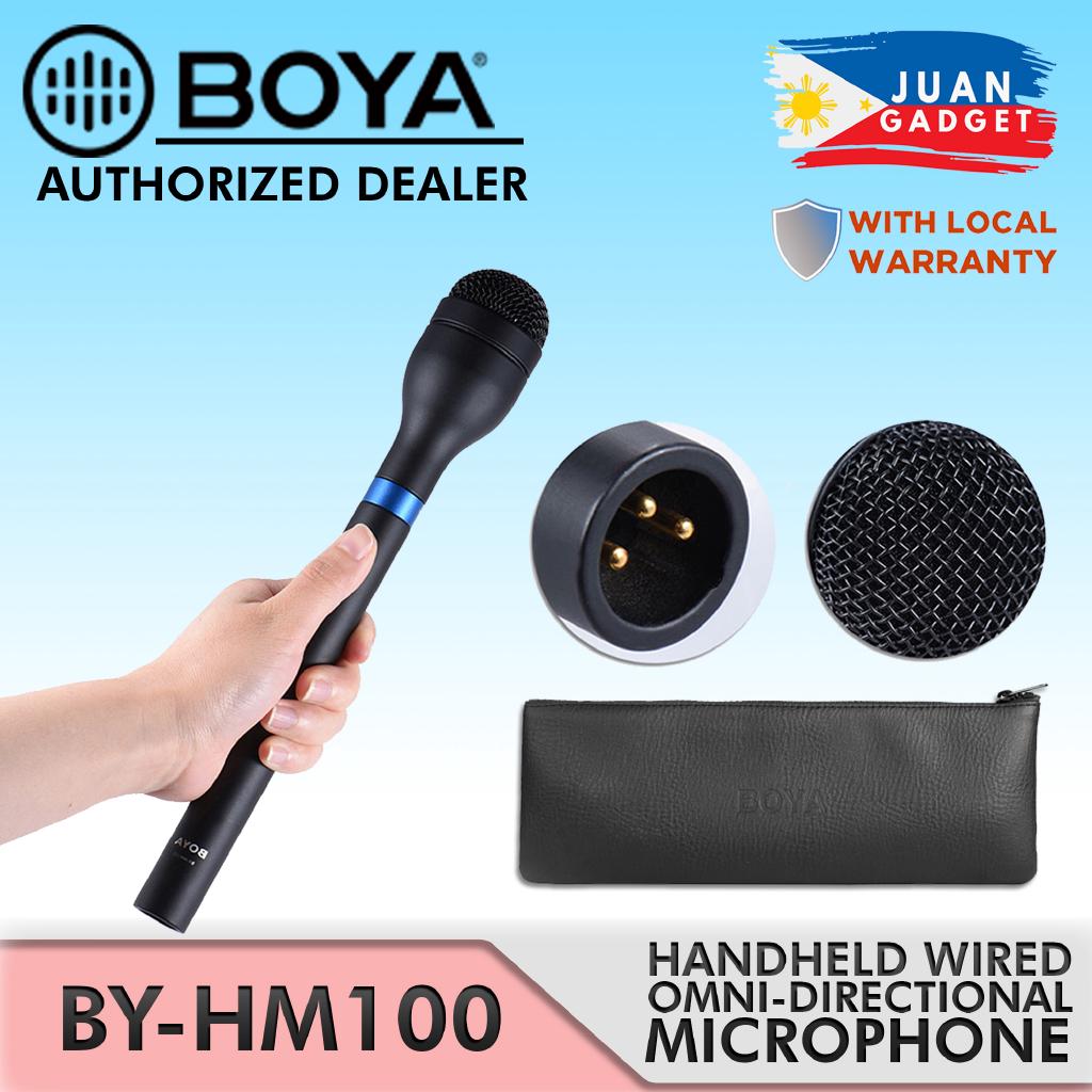 Boya BY-HM100 Handheld Wired Omni-directional Microphone Interview ...