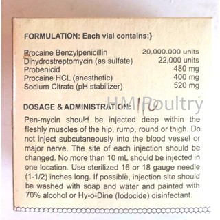 Penmycin/Pen-mycin Sterilized Powder Inj. Antibacterial Cows Cattle ...