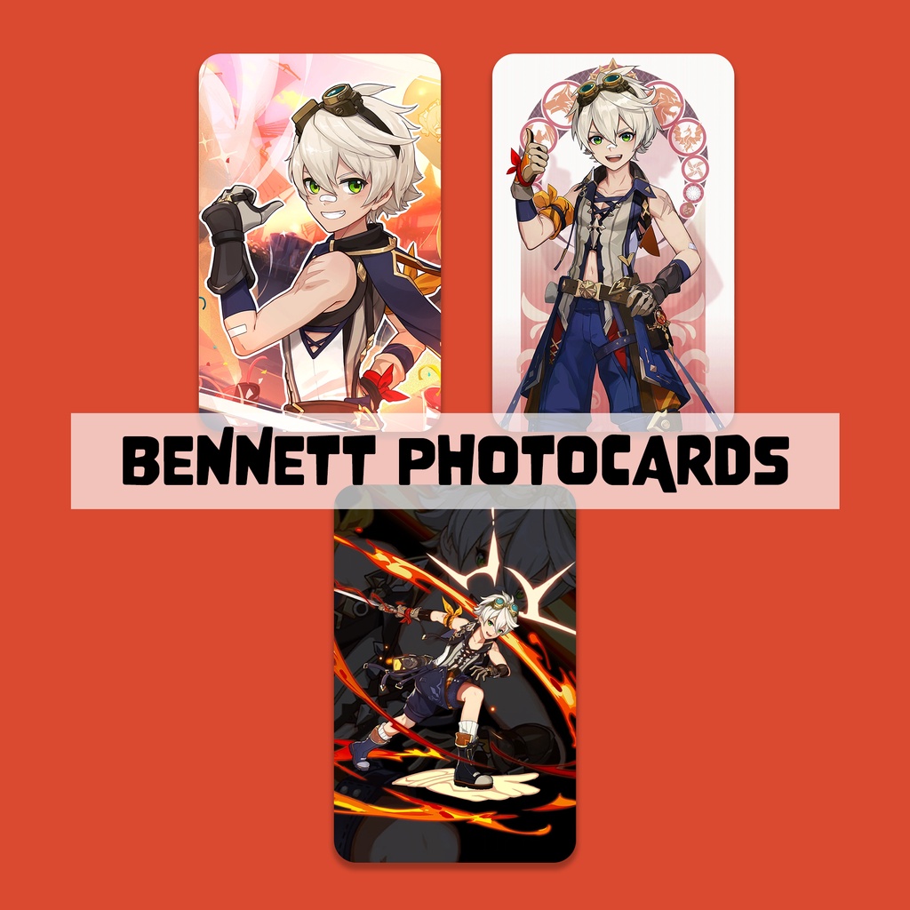 Genshin Impact Photocards - BENNETT Textured Photocards Front and Back ...