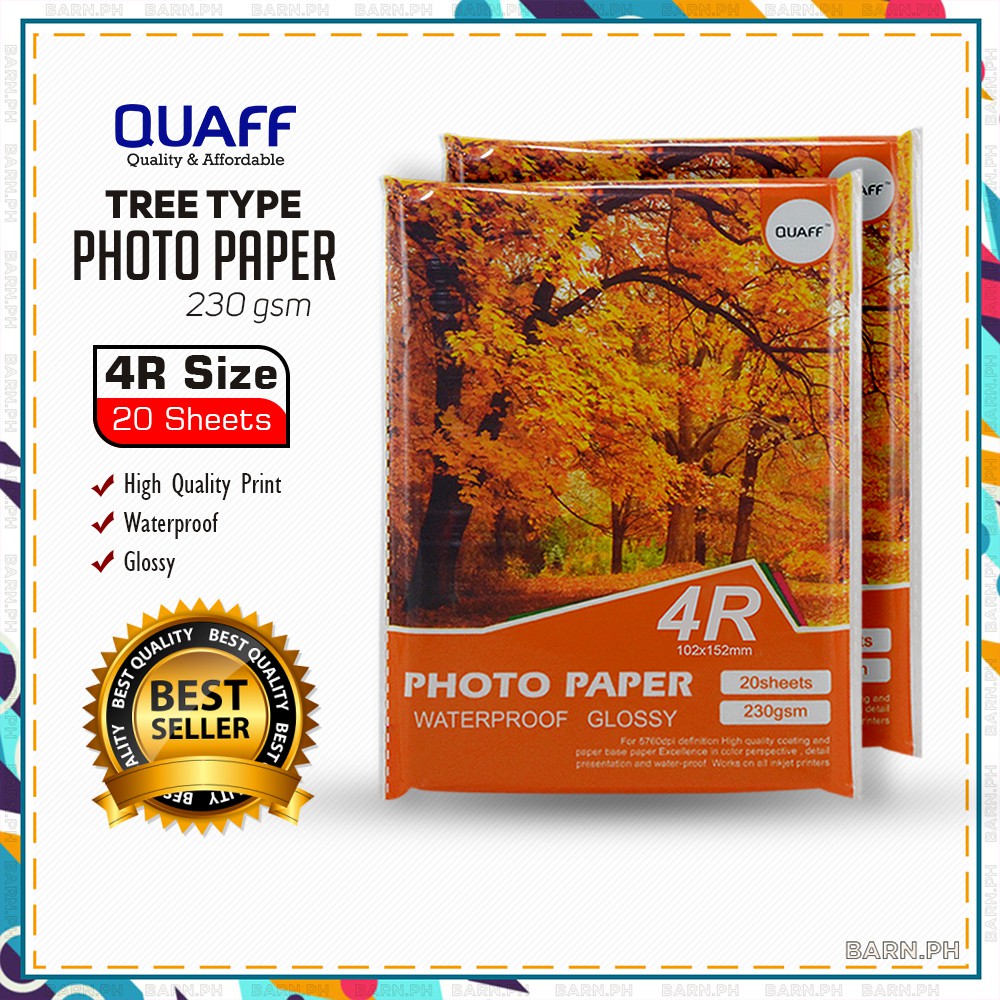 QUAFF Photo Paper / Inkjet Glossy Photo Paper for Photo Printing 230gsm ...