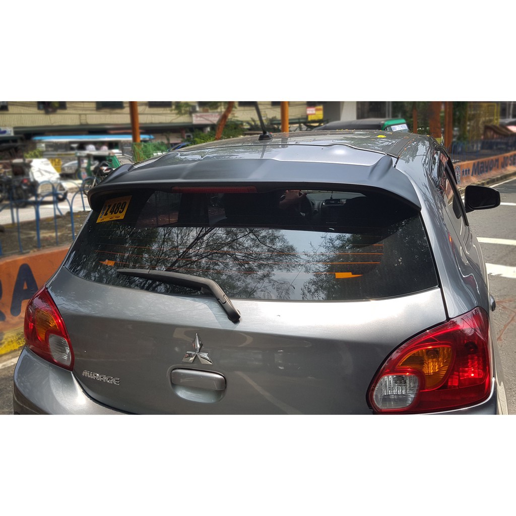 Matte Black Spoiler for Mitsubishi Mirage Hatchback | Shopee Philippines