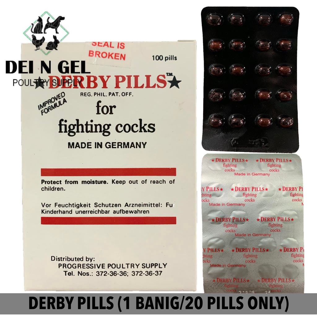 Derby Pills for Fighting Cocks (Sold by 20 PCS/1 Banig) | Shopee ...