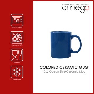 Omega Houseware Colored Ceramic Mugs 12oz Dishwasher and Microwave Safe ...