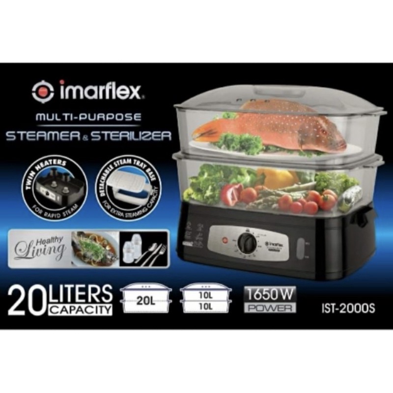Imarflex Multi Purpose Steamer and Sterilizer IST-2000S | Shopee ...