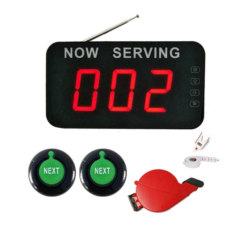 Wireless Take A Number System Queue Management System 3-digit Display ...