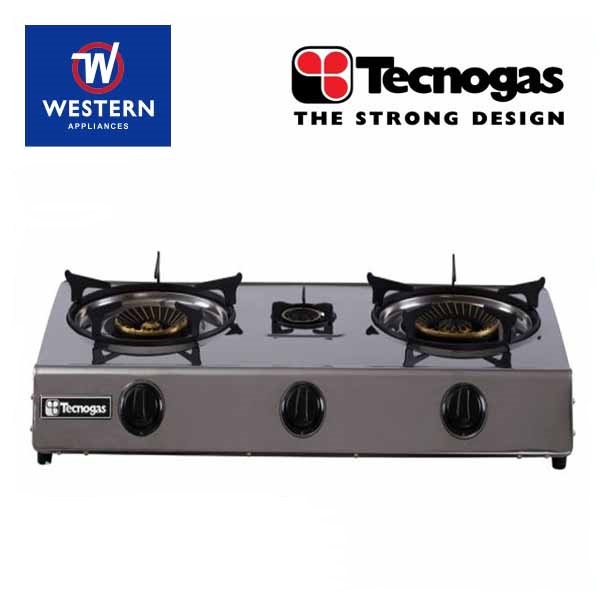 Tecnogas GS300BCSS Three Burner Gas Stove | Shopee Philippines
