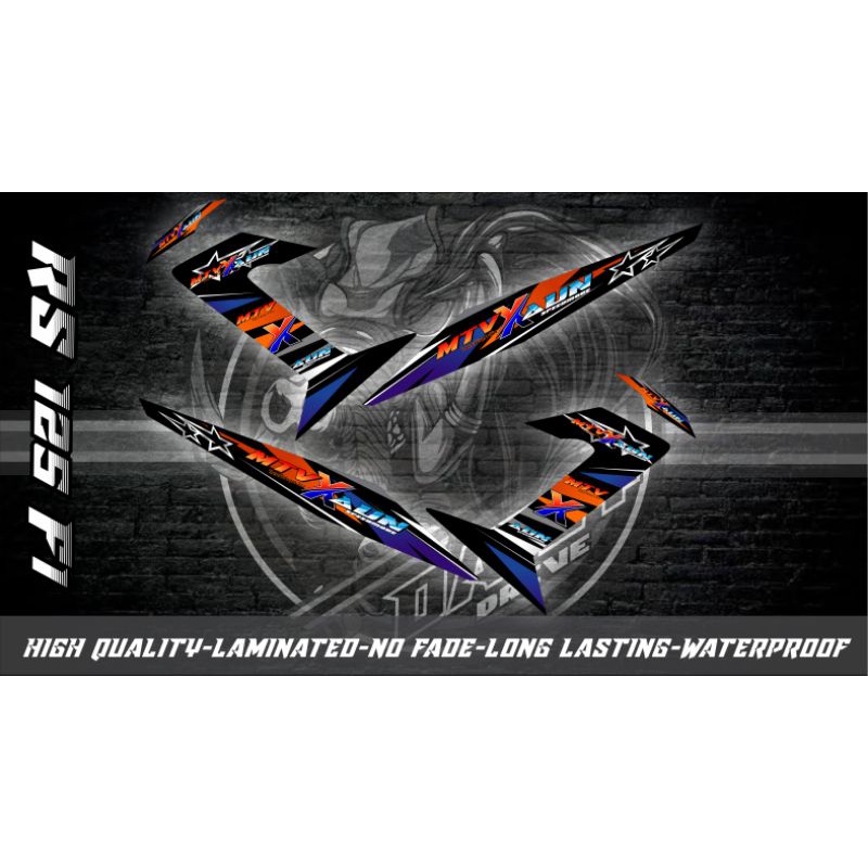 Honda Rs 125 Fi Decal Sticker (MTV X Aun Design) | Shopee Philippines