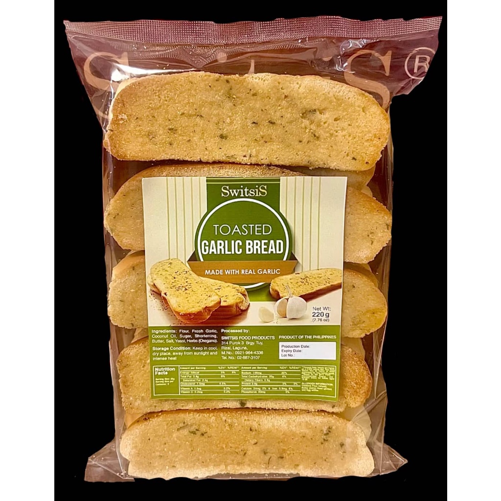 SWITSIS TOASTED GARLIC BREAD FAMILY PACK (220G) | Shopee Philippines
