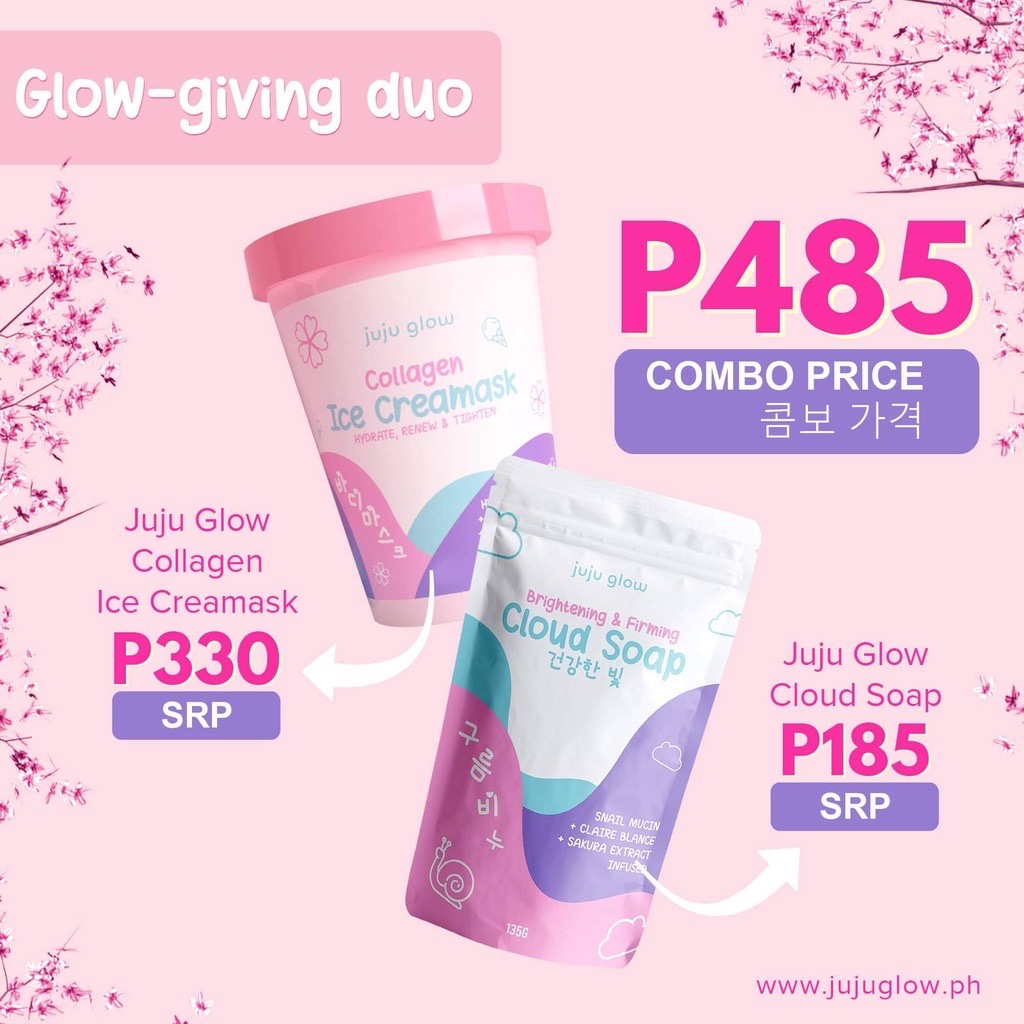 Original JUJU GLOW Cloud Soap and Collagen Ice Creamask | Ice Cream ...