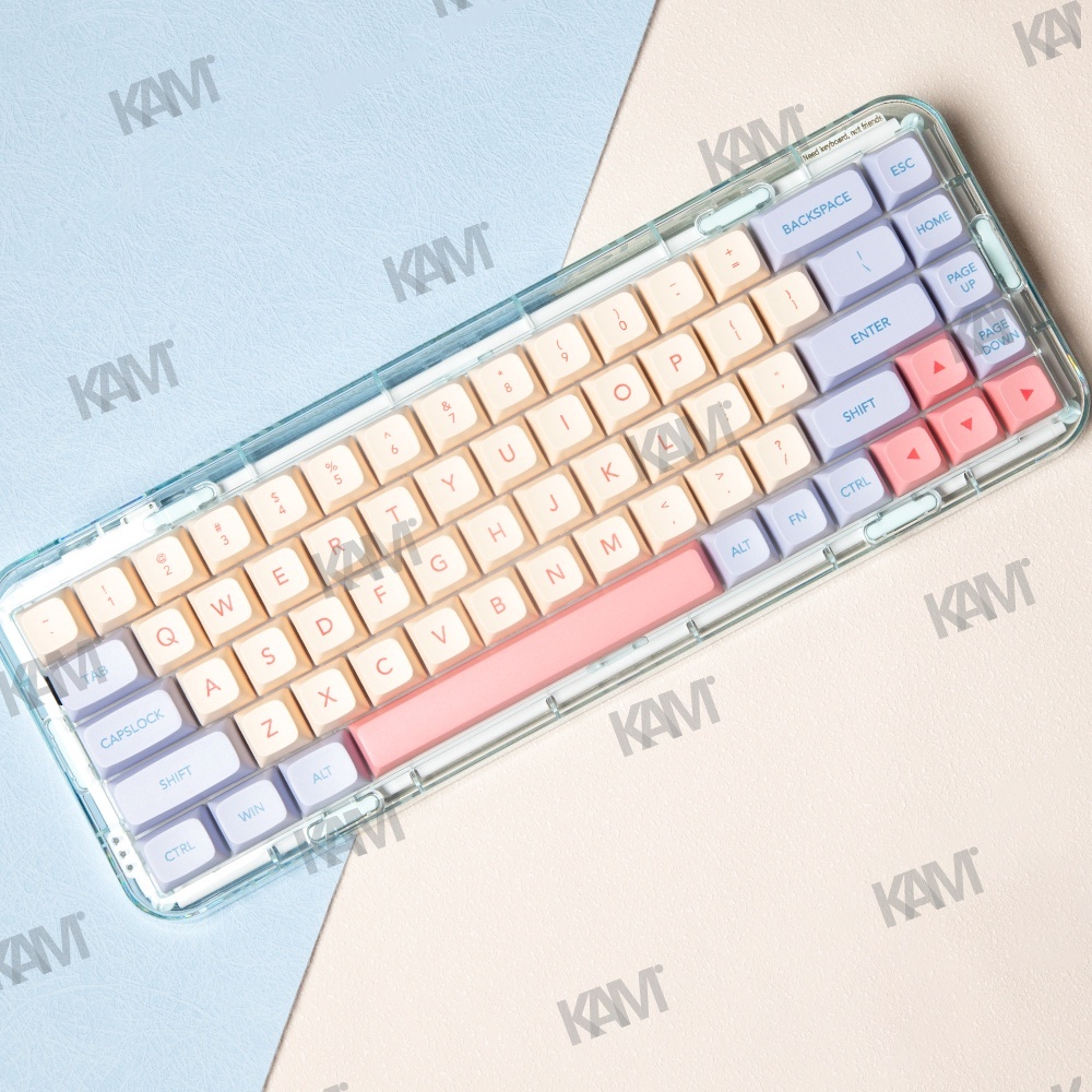 Kam XDA PBT 132 Keys Pink Marshmallow Keycaps Dye Sublimation DIY ...