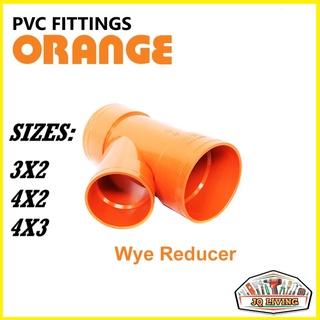 PVC Orange Wye Reducer 4x2" 2x3" 4x3" (per pc) PVC Pipe Sanitary Orange ...