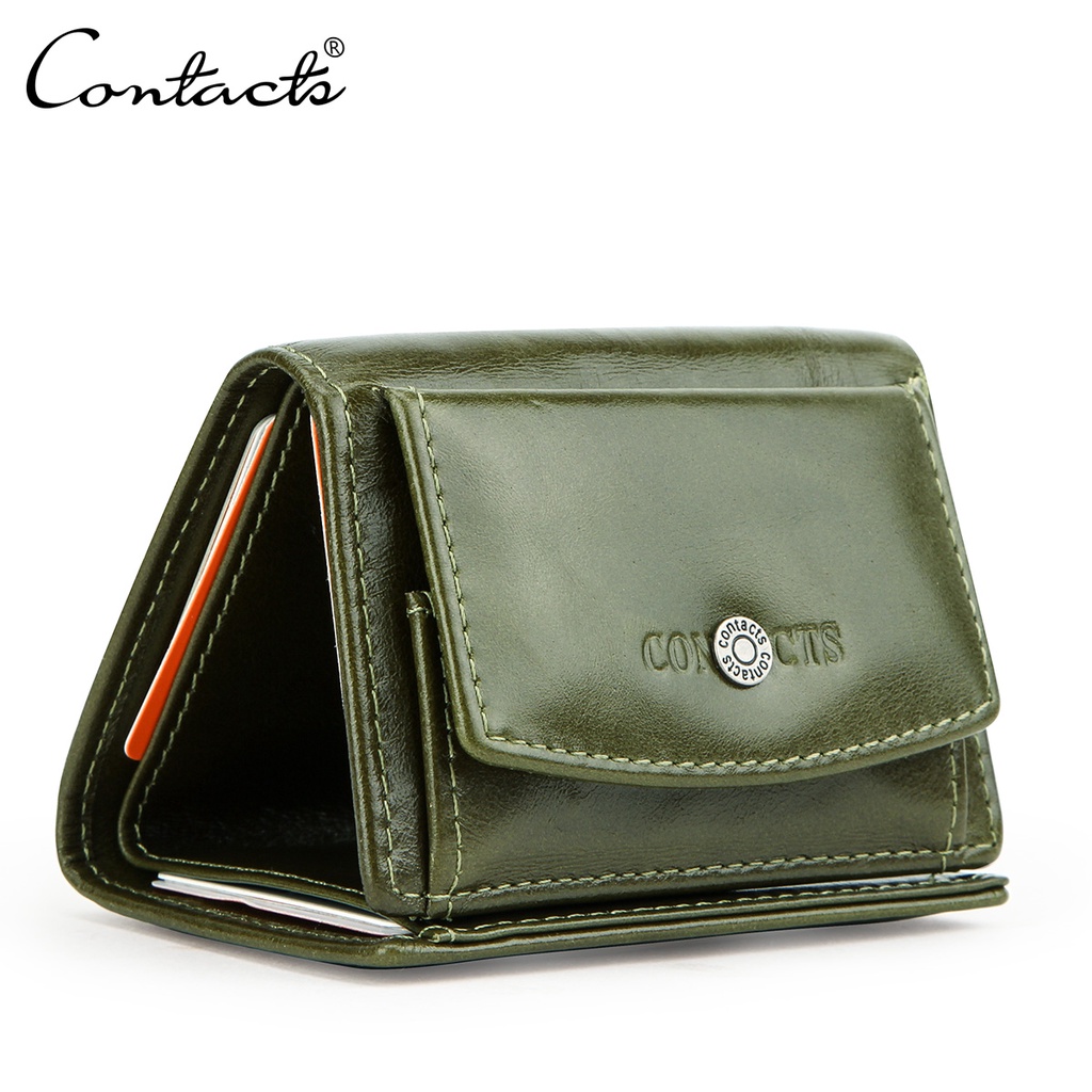 CONTACT'S Mini Women Wallet Purses Brand Small Coin Wallets Red Rfid ...