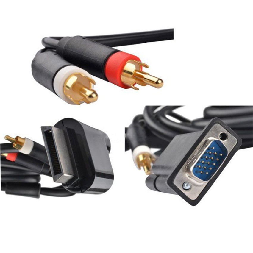 1.8M Newest VGA Component Audio Cable VGA to 2 RCA Line | Shopee ...