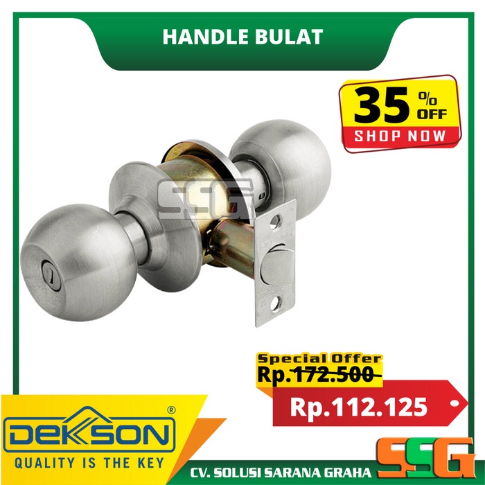 Dekkson KCBL DKS 8587 BK SS Tubular Lock Door Handle Set | Shopee ...