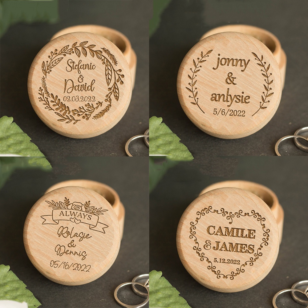 Personalized Ring Box Wedding Engagement Ring Dish Storage Custom ...