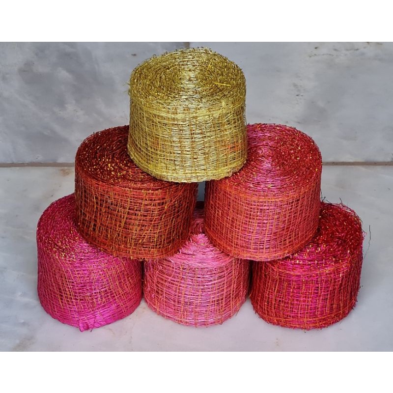 2" Metallic Sinamay Roll with Gold Trim per Roll (8Yards) | Shopee ...