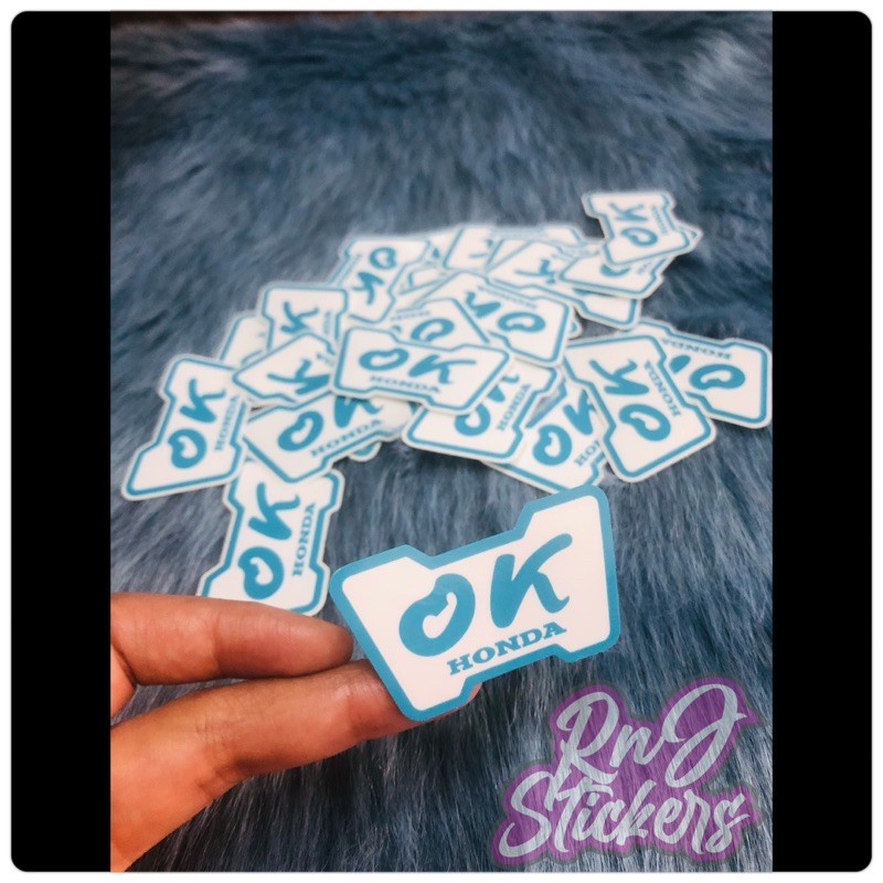 Honda OK Sticker Car Sticker/Waterproof/Vinyl Stickers - 2pcs /pair ...