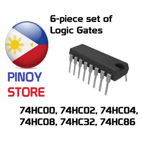 6 pcs logic gate ICs 74HC series logic gates NAND NOR OR AND INVERTER ...