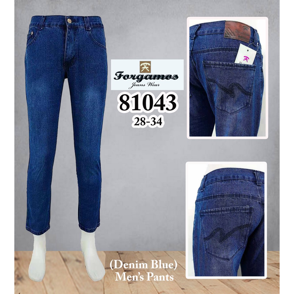 Forgamos #81043 Denim Blue Maong , Slim Fit Jeans ,Strechable Men's ...