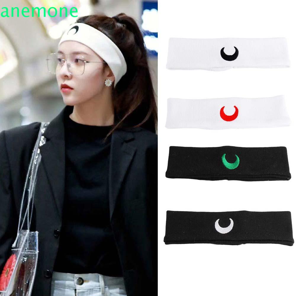 ANEMONE Elastic Moon Headband Yoga Dance Headwrap Sport Hairband Women ...