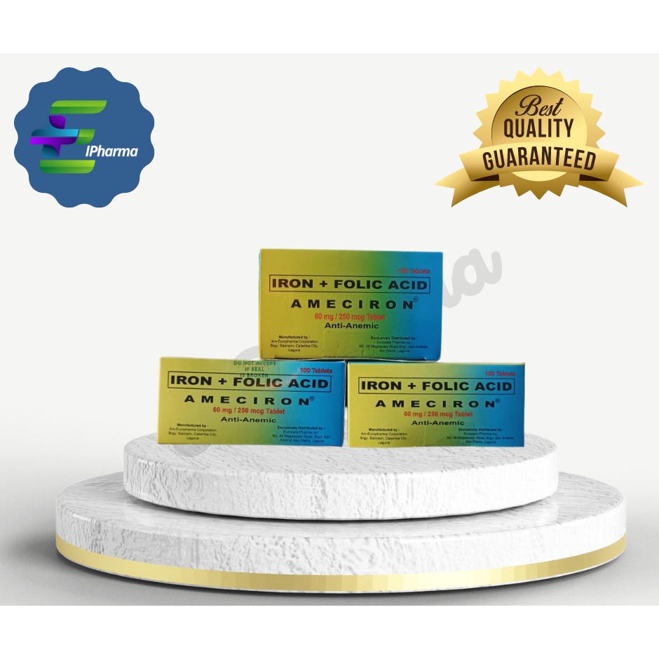 FERROUS SULFATE + FOLIC ACID TABLET BY 100PIECES/BOX | Shopee Philippines