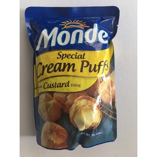 Monde Special Cream Puffs with Custard filling 25g | Shopee Philippines