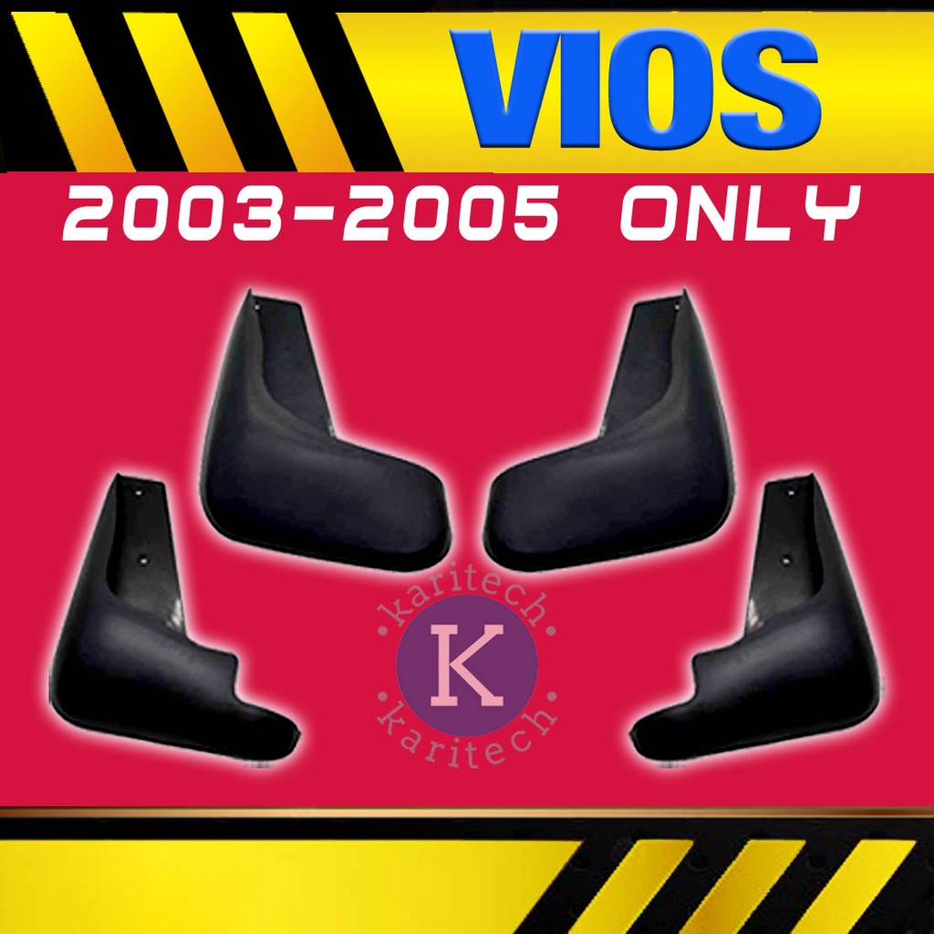 (Black) Mudguard for Toyota Vios 2003 2004 2005 ONLY | Shopee Philippines