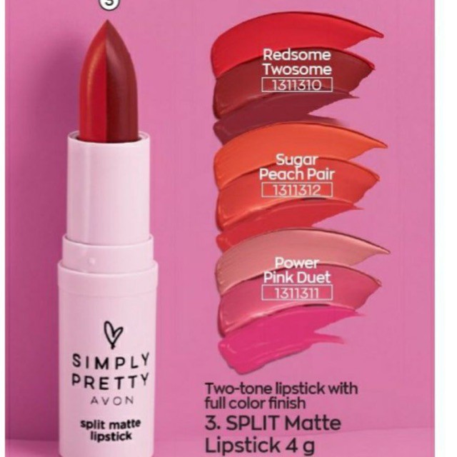 Avon Simply Pretty Split Matte Lipstick 4g | Shopee Philippines