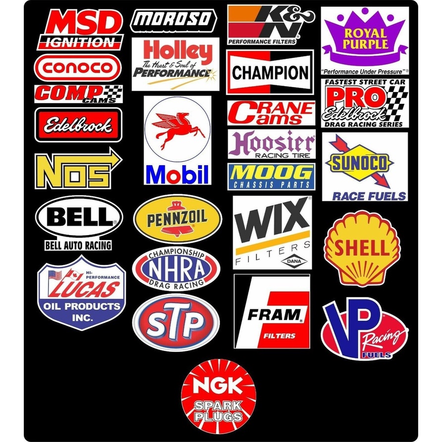 1Set 26 Racing Decals Stickers Drag Race NHRA Nascar | Shopee Philippines
