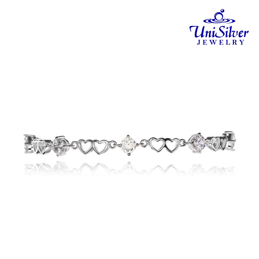Unisilver 925 Sterling Lady's Bracelet (BS199H-101075 055) | Shopee ...