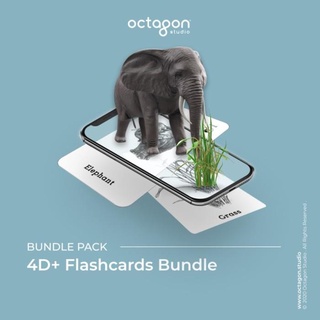 4d+ Dinosaur Animal Octaland Space Flashcard Octagon Card Bundle ...