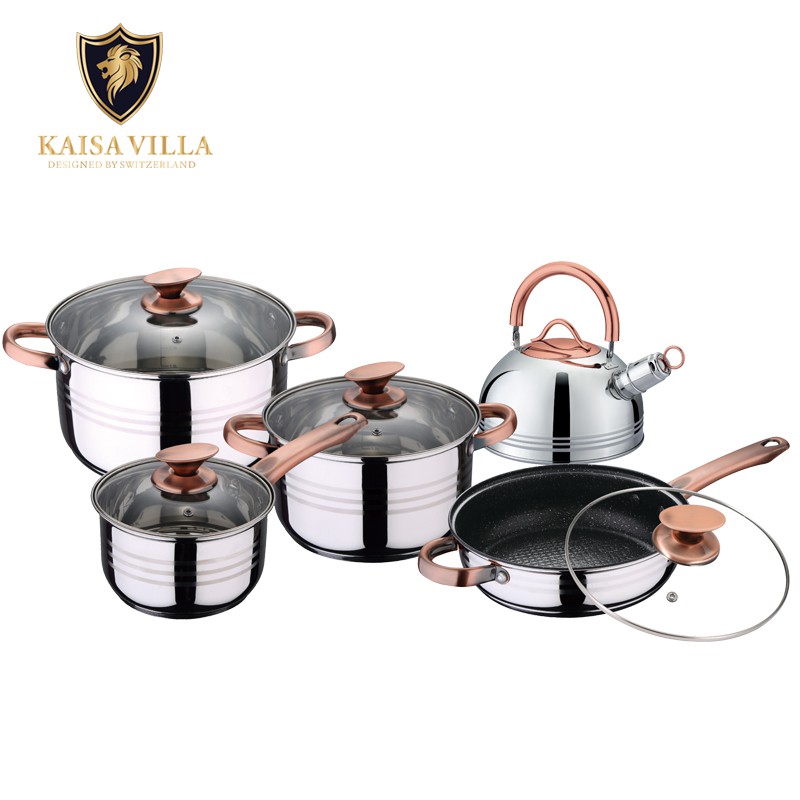 Kaisa Villa cookware set original casserole set soup pot non stick ...