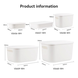 Vusign by Deli Storage Box Stackable Basket Bin with Lid Space Saver ...