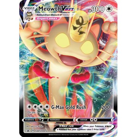 Pokemon TCG: Meowth VMAX - SWSH005 - Promo | Shopee Philippines