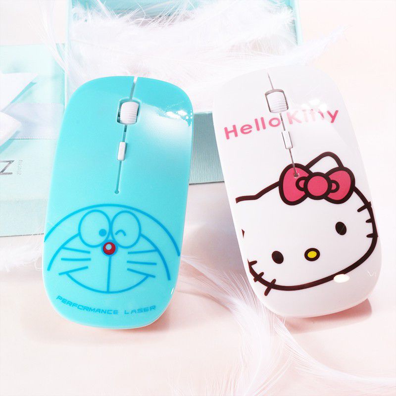 Doraemon Mouse and Mousepad Wireless Character Hello Kitty | Shopee ...