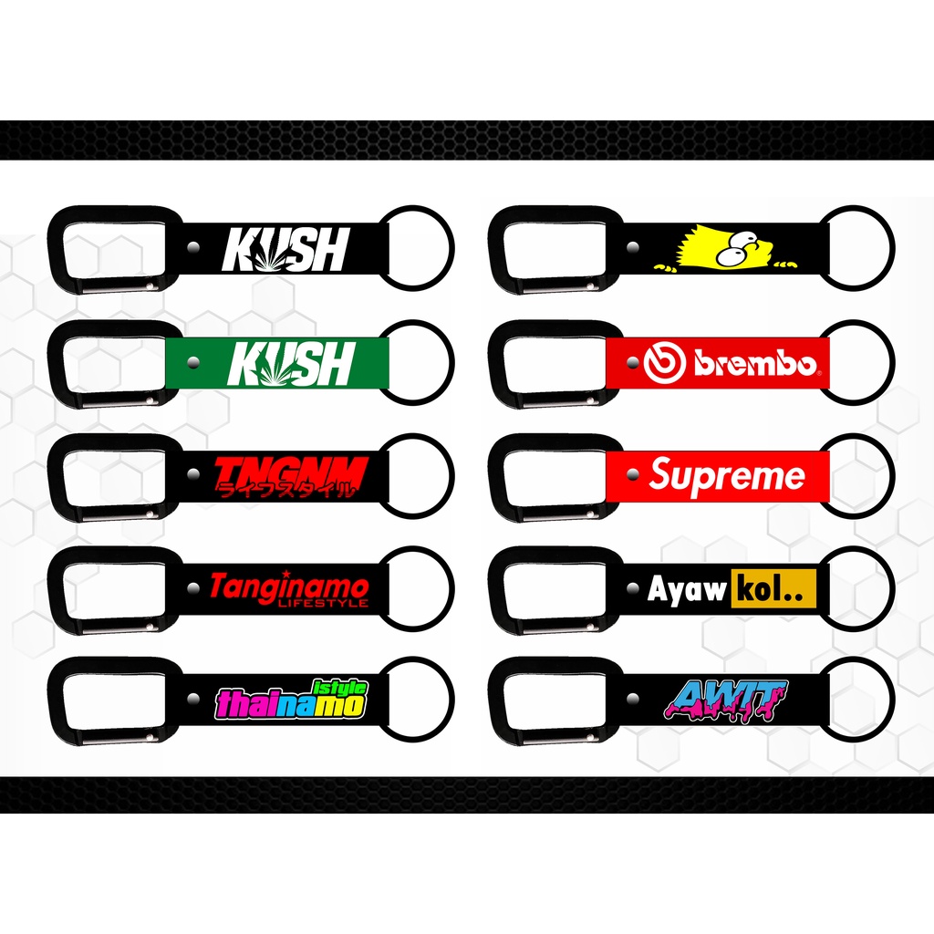 KEY LACE / KEY HOLDER / KEY CHAIN SET 2 (Kush, tngnm, bart simpson ...