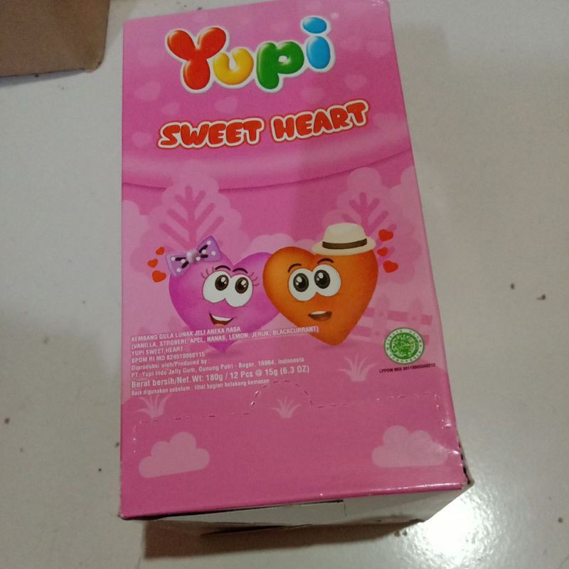 Yupi Sweet Heart 15 Gram Contents 12 Pcs | Shopee Philippines