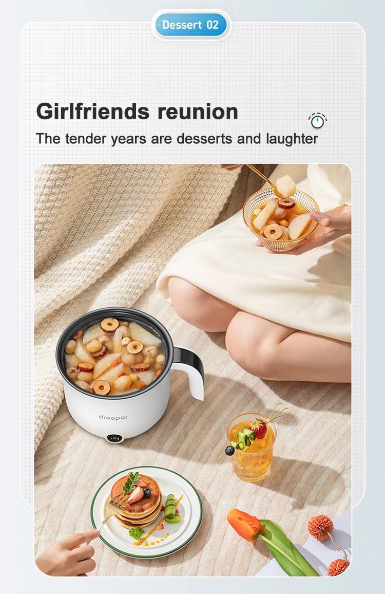 Dreepor mini rice cooker small With Steamer non stick pan hot pot ...