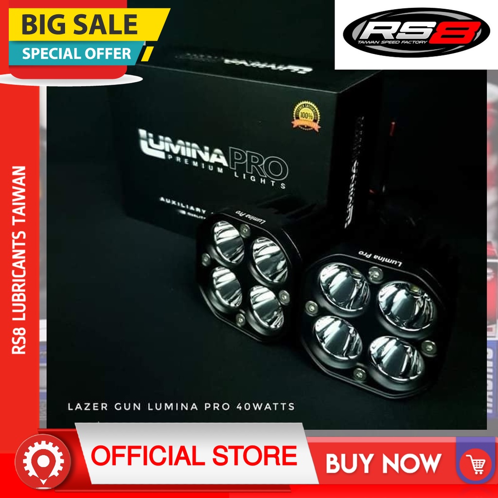 LUMINA PRO Auxiliary LED Lights (Lazer Gun White) | Shopee Philippines