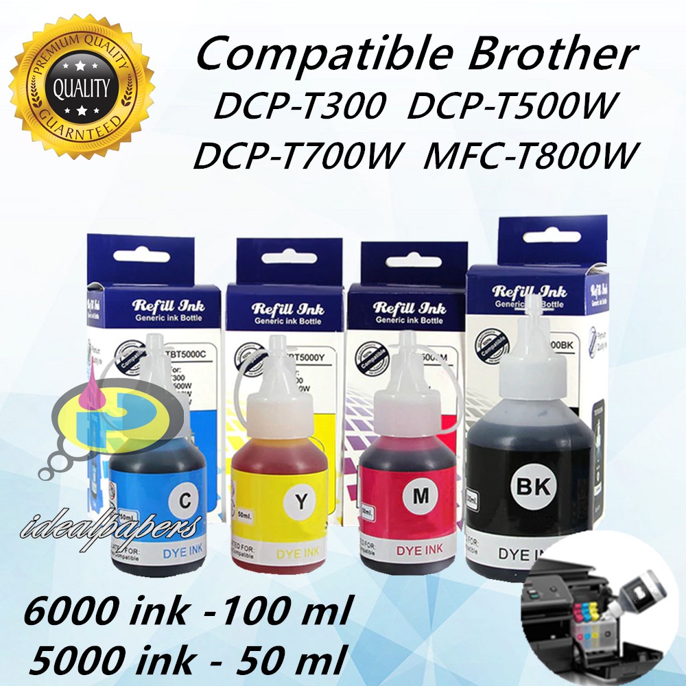 BROTHER PRINTER REFILL INK FOR T300 T310 T420W T500W T700W T800W T810W ...